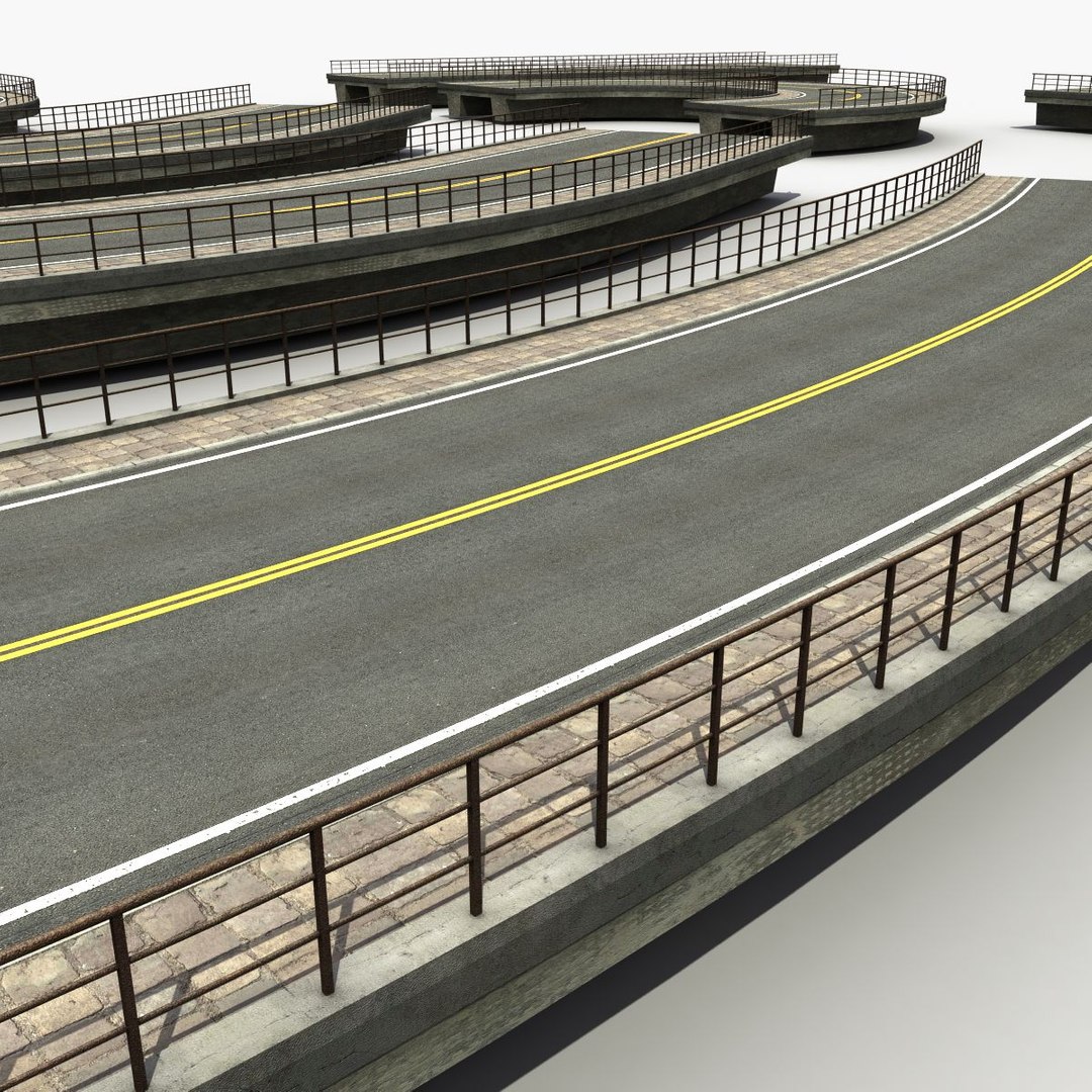 Road Set Modelled 3d Model