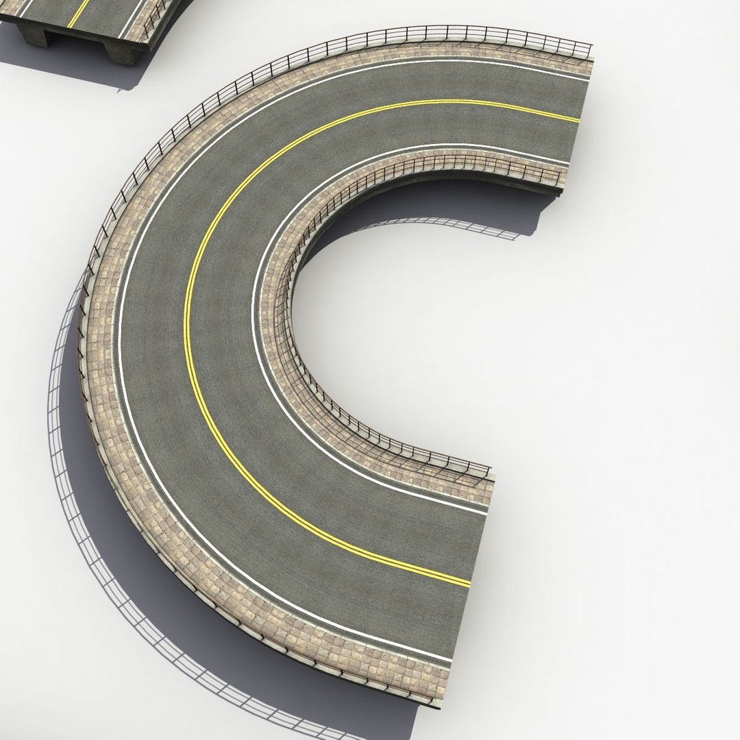 Road Set Modelled 3d Model