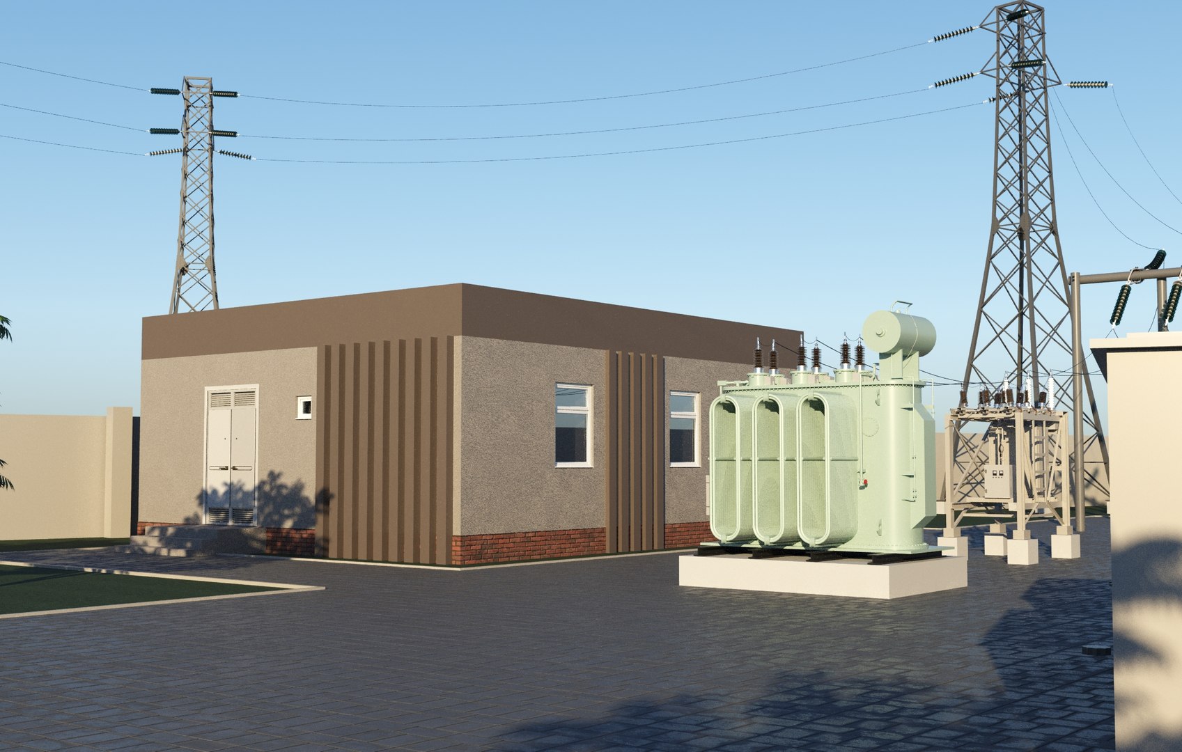 Electrical Substation 3D Model - TurboSquid 1561875