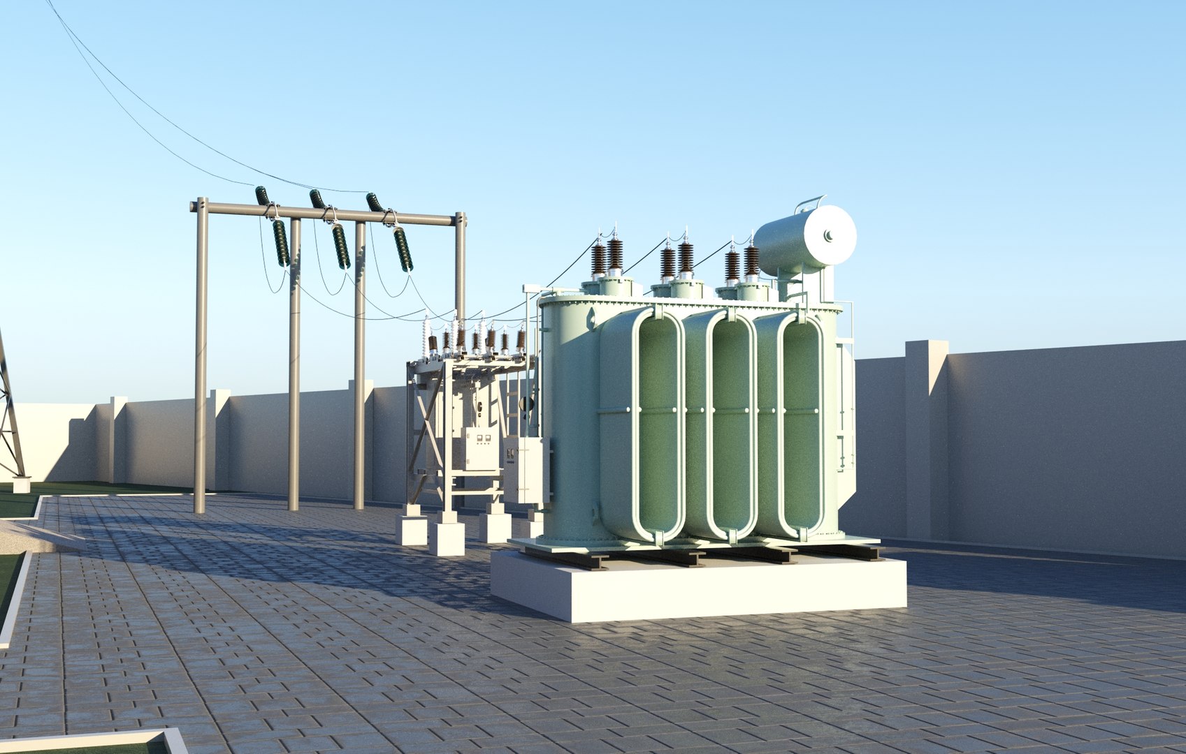 Electrical Substation 3D Model - TurboSquid 1561875