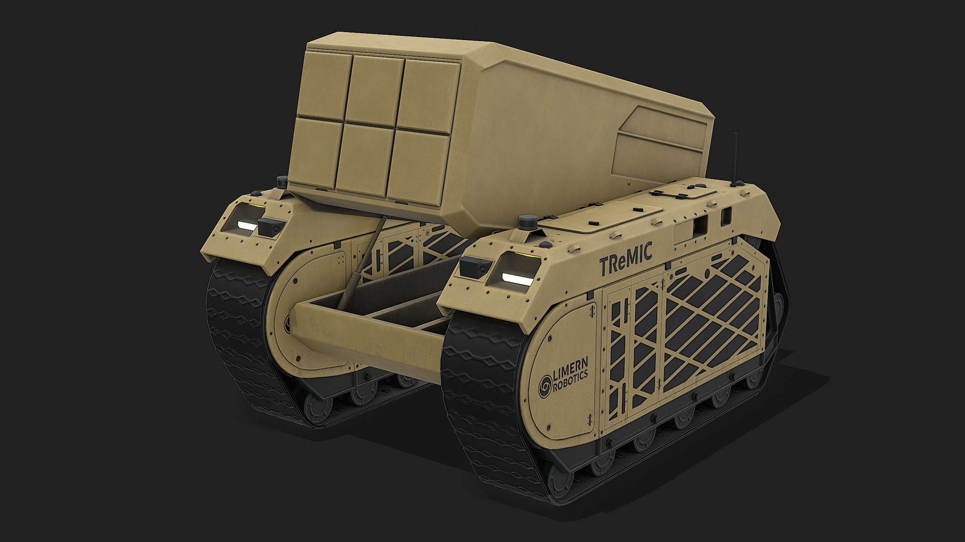 Smart Military MLRS Robot - Yellow model - TurboSquid 2168282