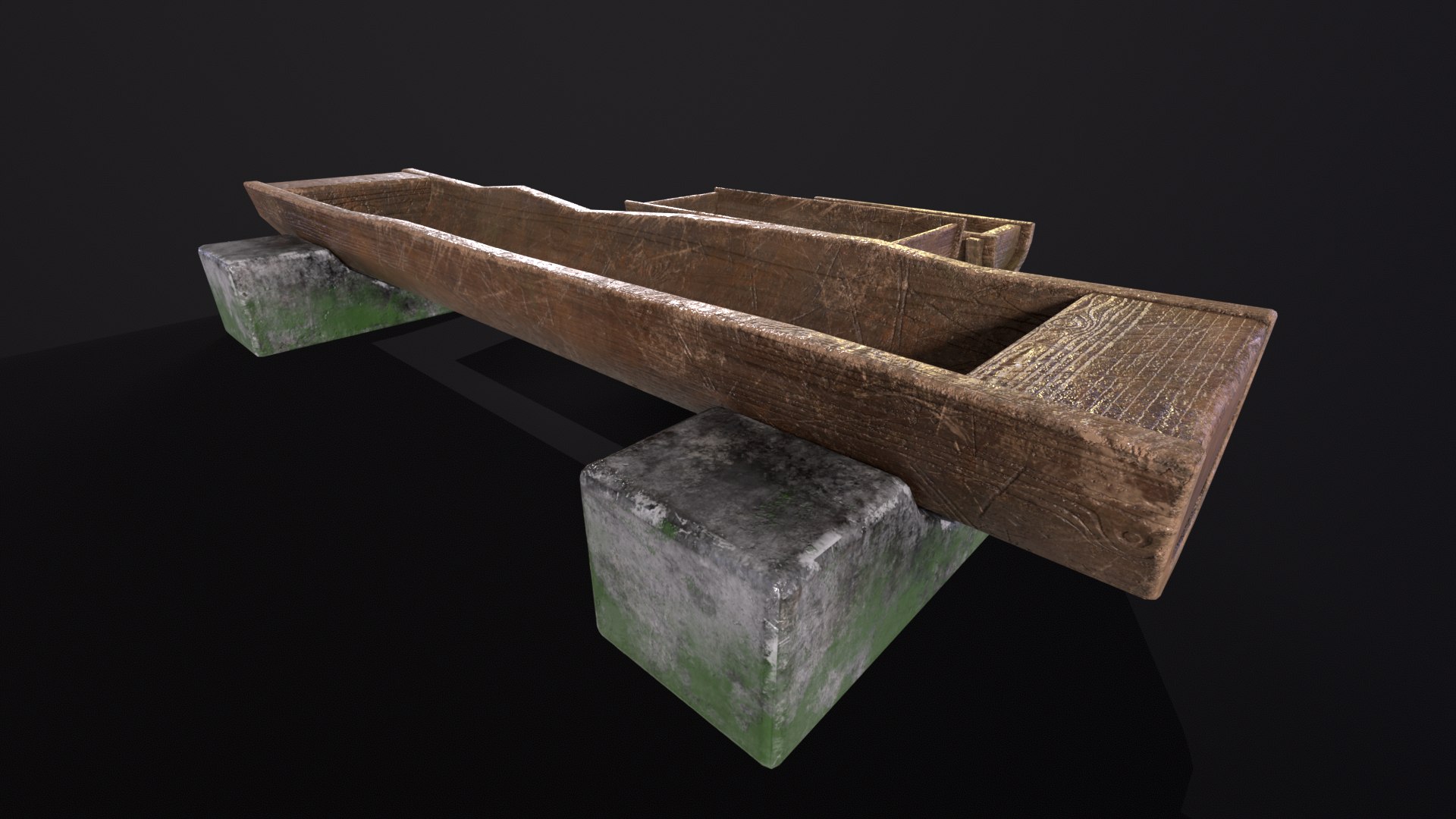 Medieval Trough Set 3D Model - TurboSquid 2198318