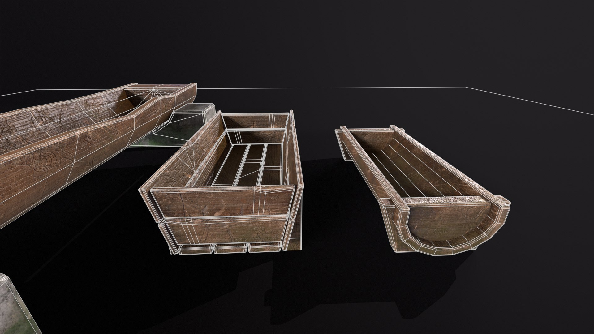 Medieval Trough Set 3D Model - TurboSquid 2198318