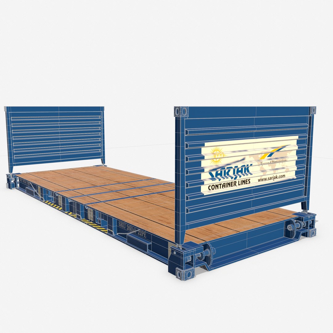 Flat Rack Container 3D - TurboSquid 1613997