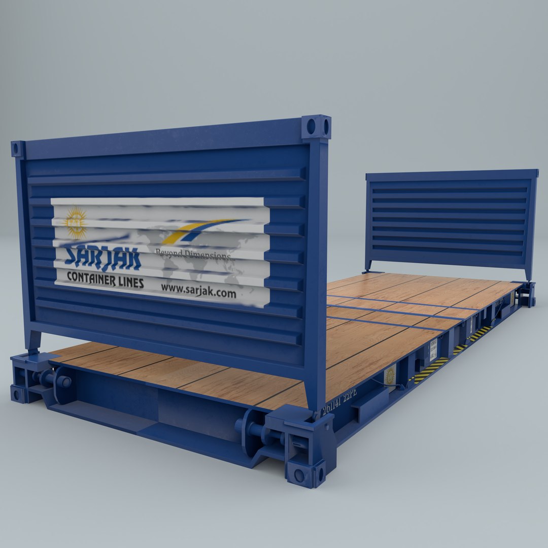 Flat Rack Container 3D - TurboSquid 1613997