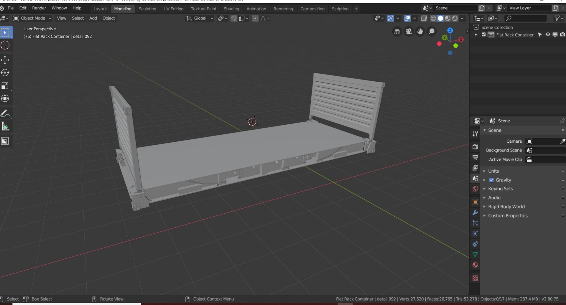 Flat Rack Container 3D - TurboSquid 1613997