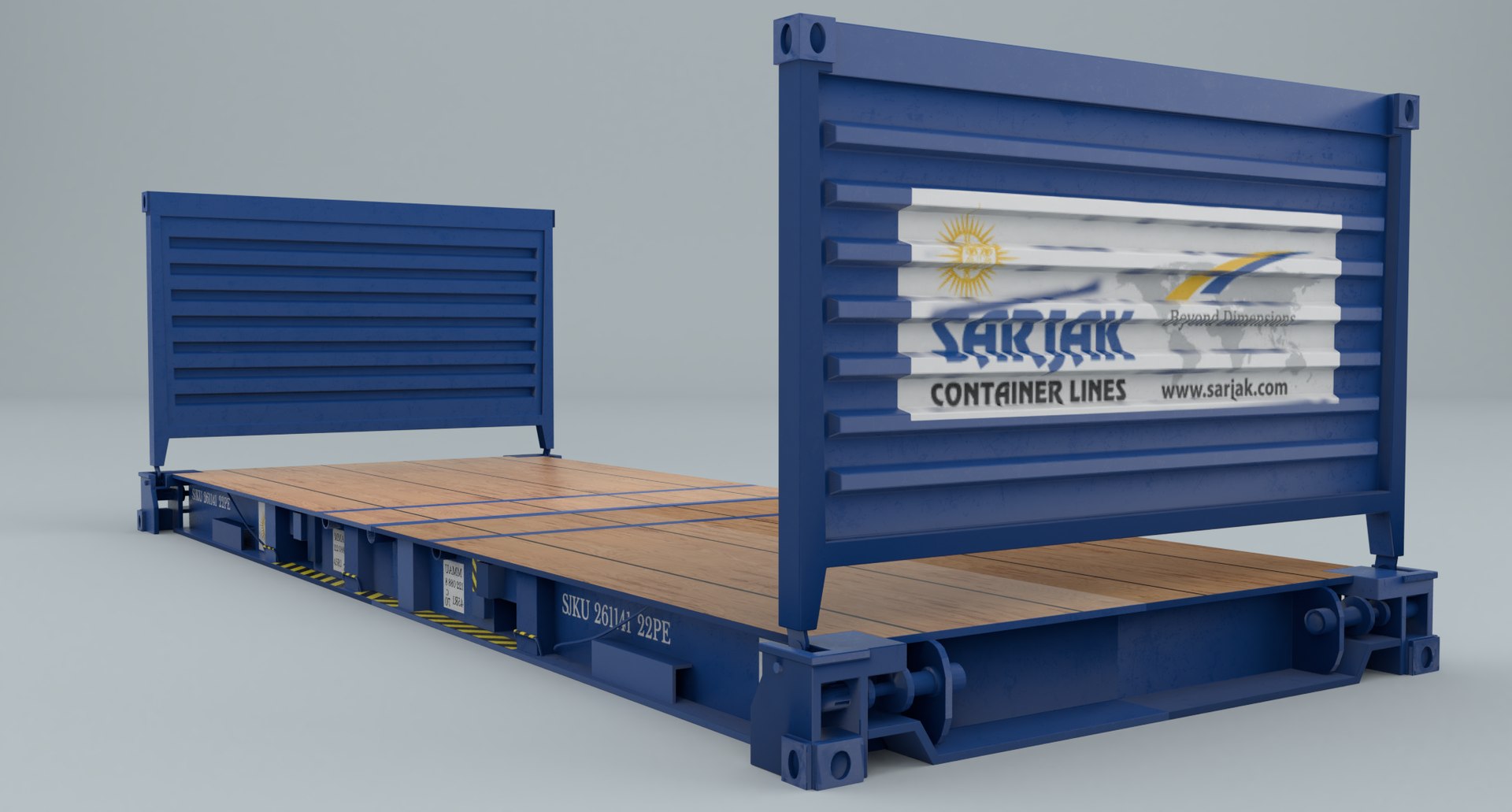 Flat Rack Container 3D - TurboSquid 1613997