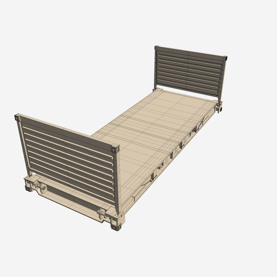Flat Rack Container 3D - TurboSquid 1613997