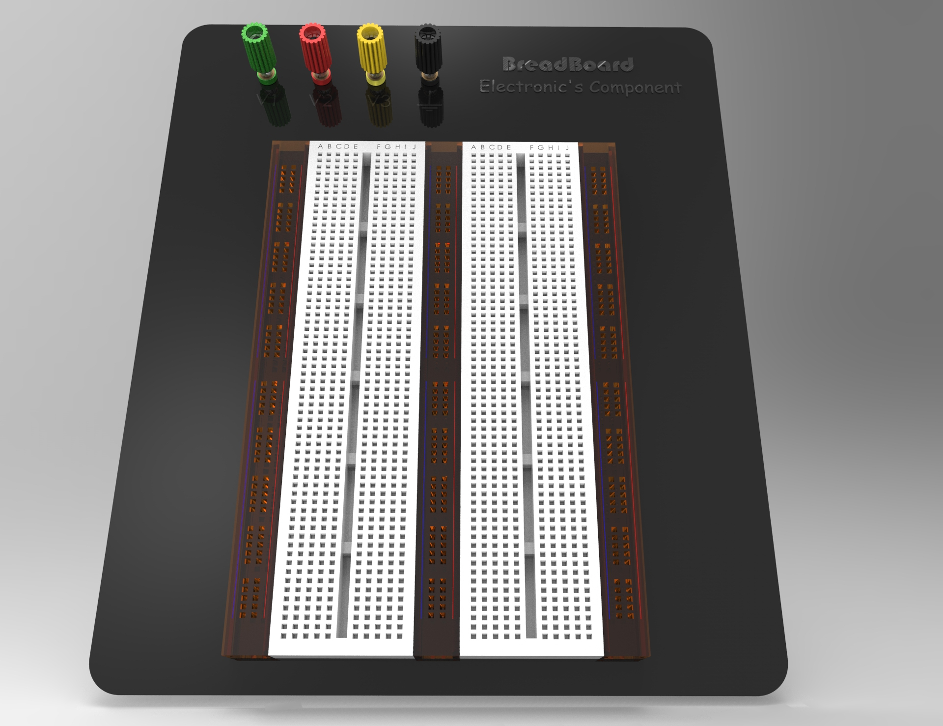 3D breadboard - TurboSquid 1344270