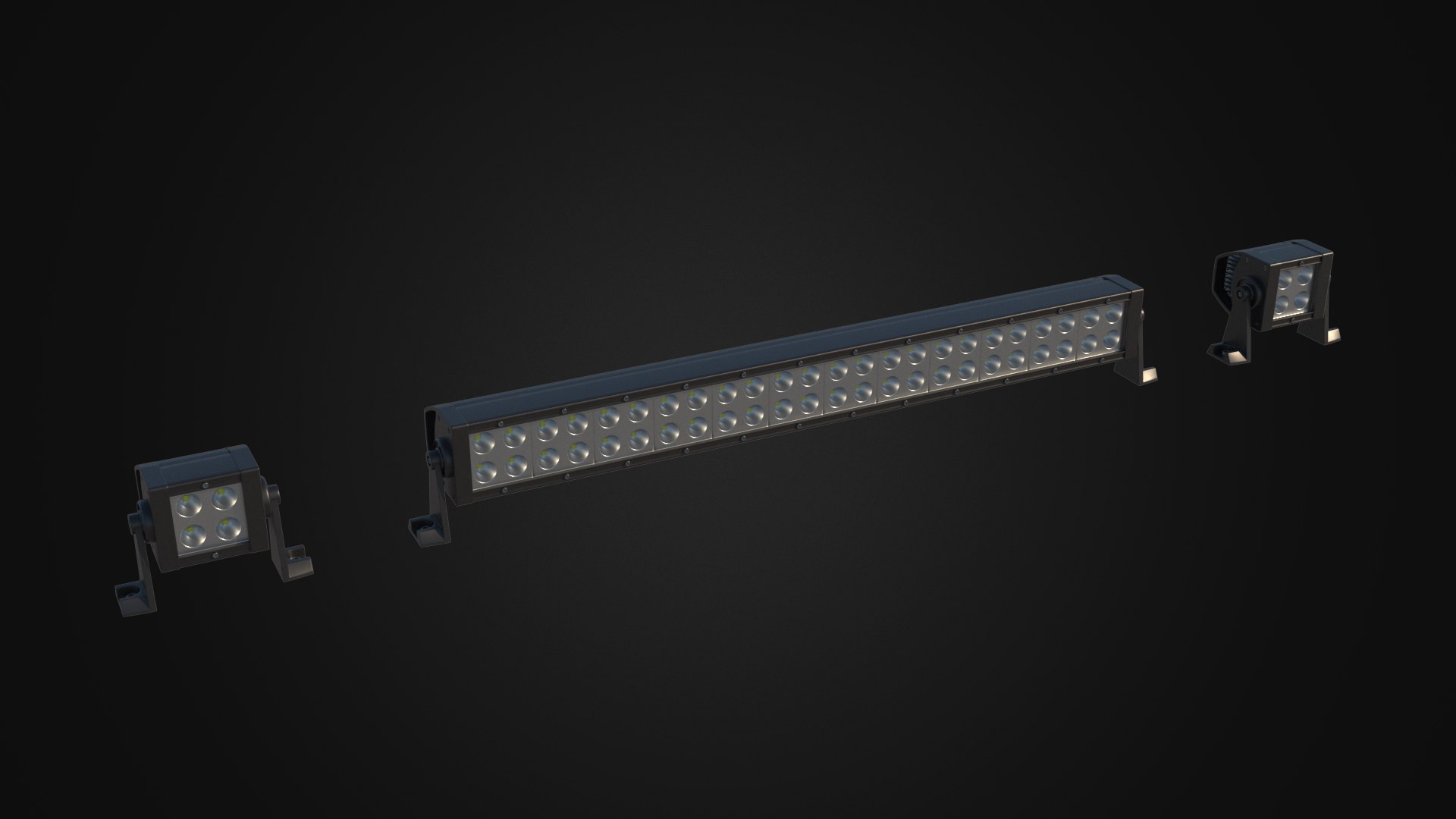 Led Light Bar Set 3D - TurboSquid 1728719
