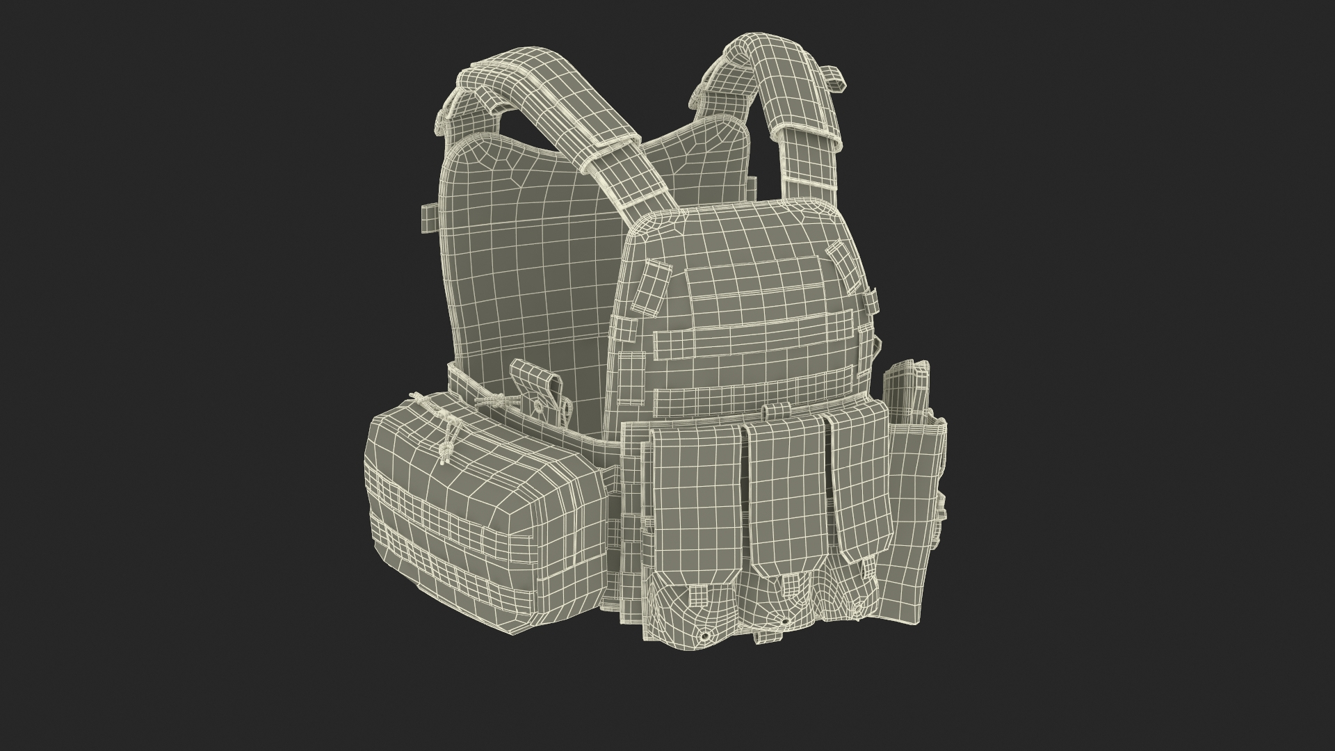 Navy Blue Tactical Vest With Ammo Mag Model - TurboSquid 2382556