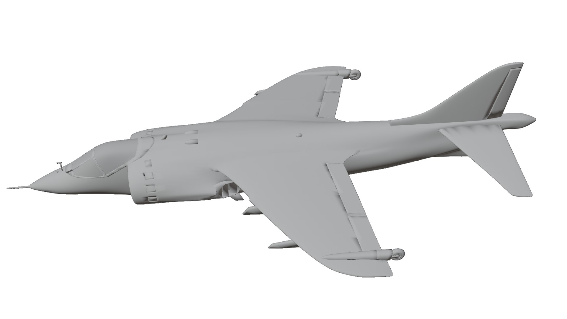 Hawker Harrier GR1 Jet Fighter 3D Model - TurboSquid 2245844