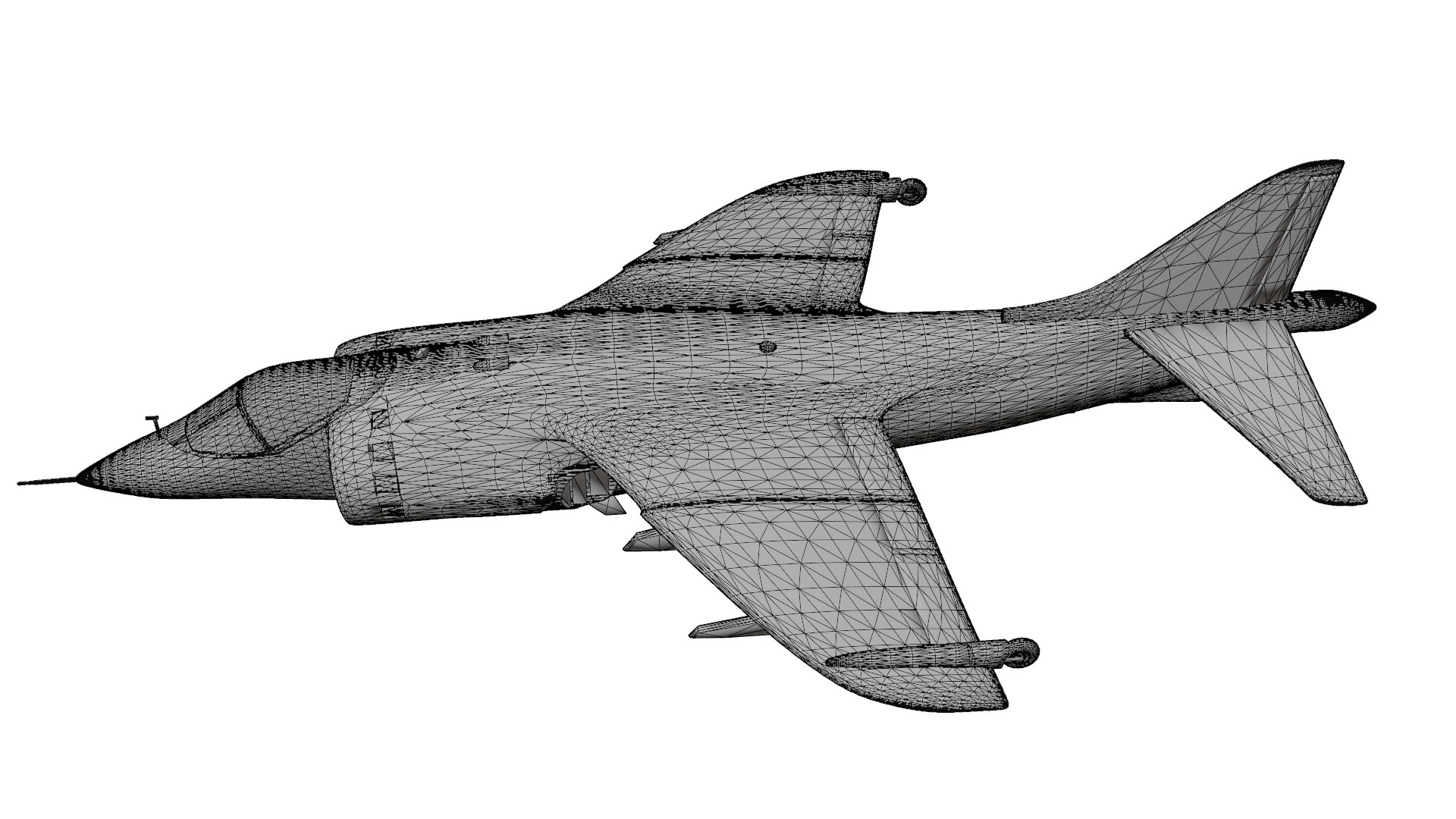 Hawker Harrier GR1 Jet Fighter 3D Model - TurboSquid 2245844