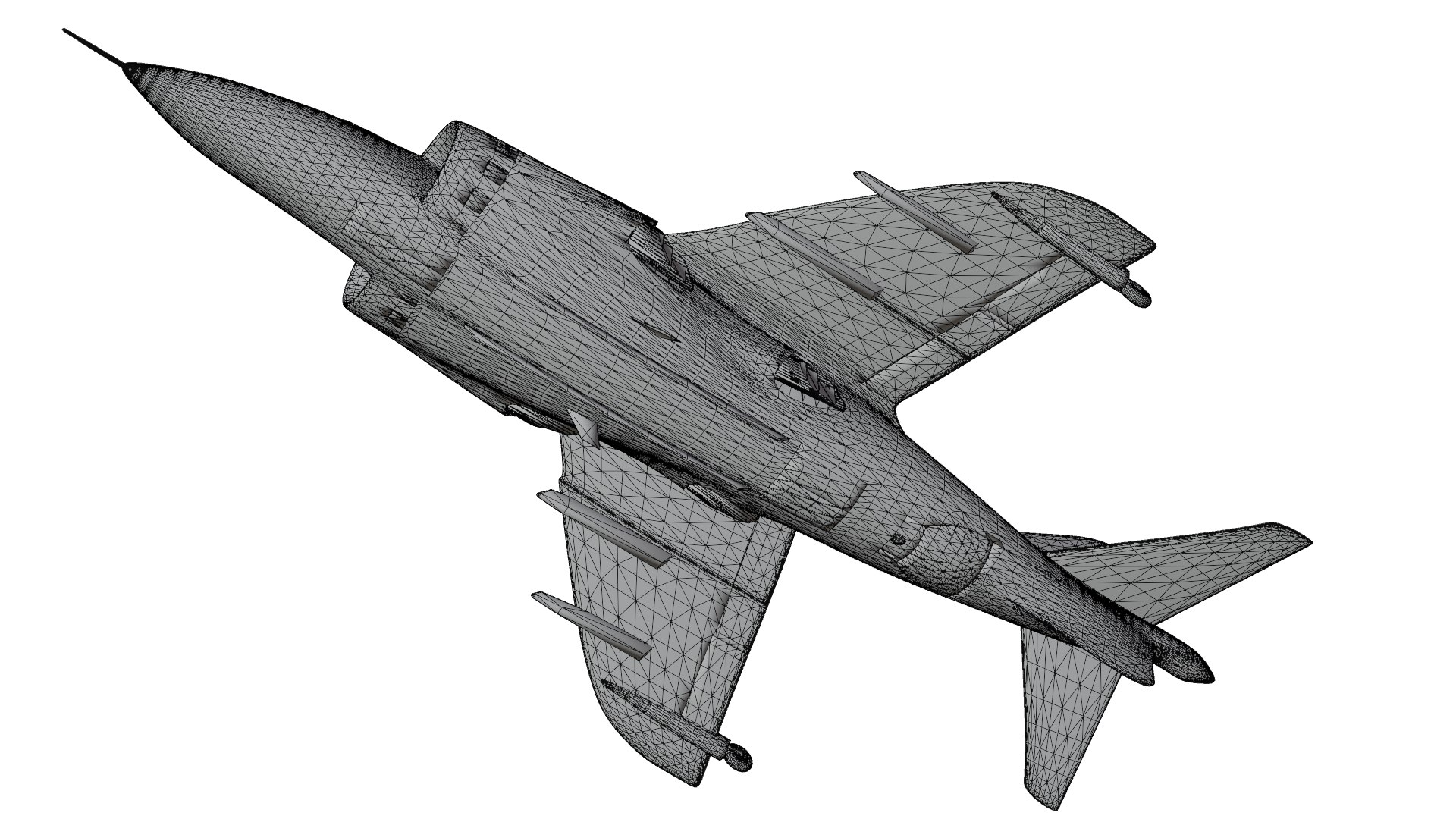 Hawker Harrier GR1 Jet Fighter 3D Model - TurboSquid 2245844