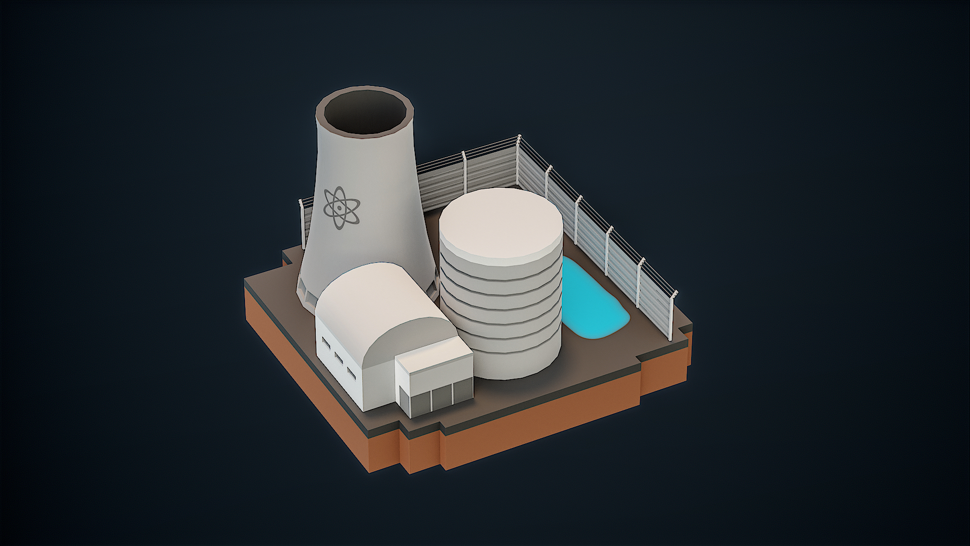 Lowpoly Cartoon Thermal Power Station PBR 3D - TurboSquid 2153850