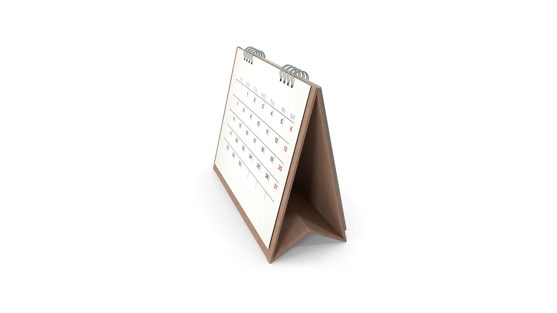 Desktop Calendar 3D model - TurboSquid 2167319