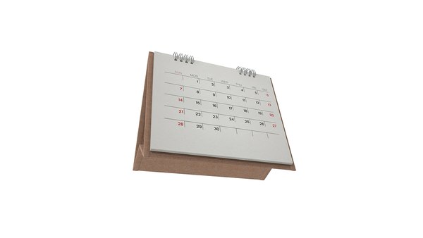 modelo 3d Calendario de escritorio - TurboSquid 2167319