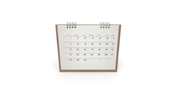 modelo 3d Calendario de escritorio - TurboSquid 2167319
