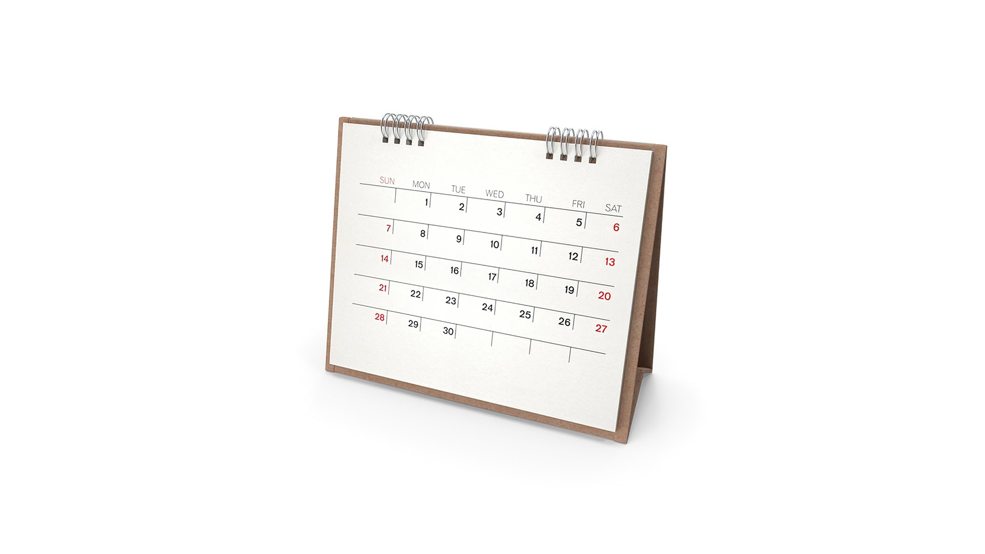 Desktop Calendar 3D model - TurboSquid 2167319