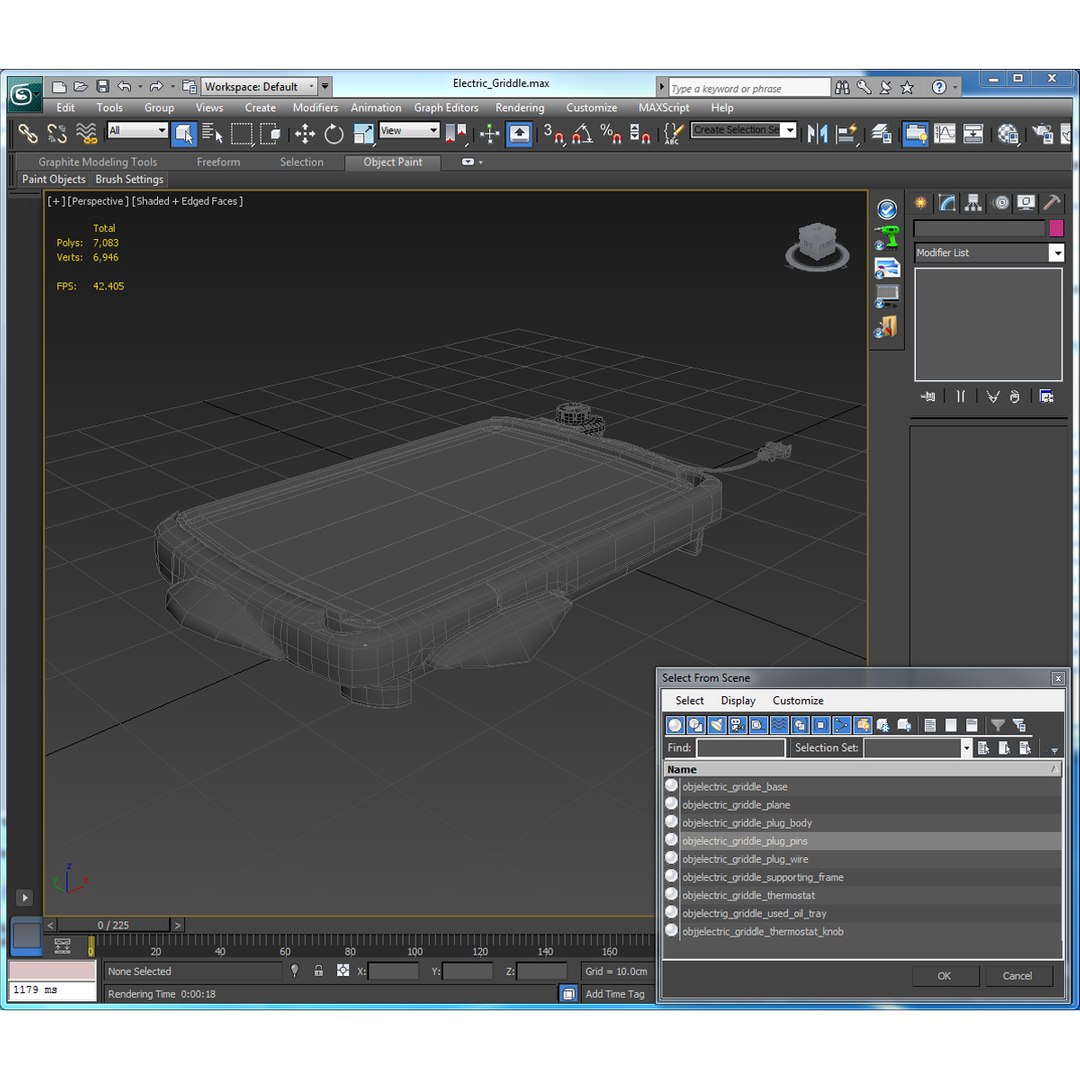 electric griddle 3d model