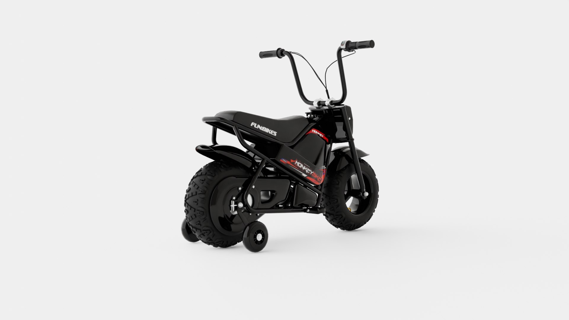 Motorbike 250w Black Electric Kids Monkey Bike 3D - TurboSquid 2250045