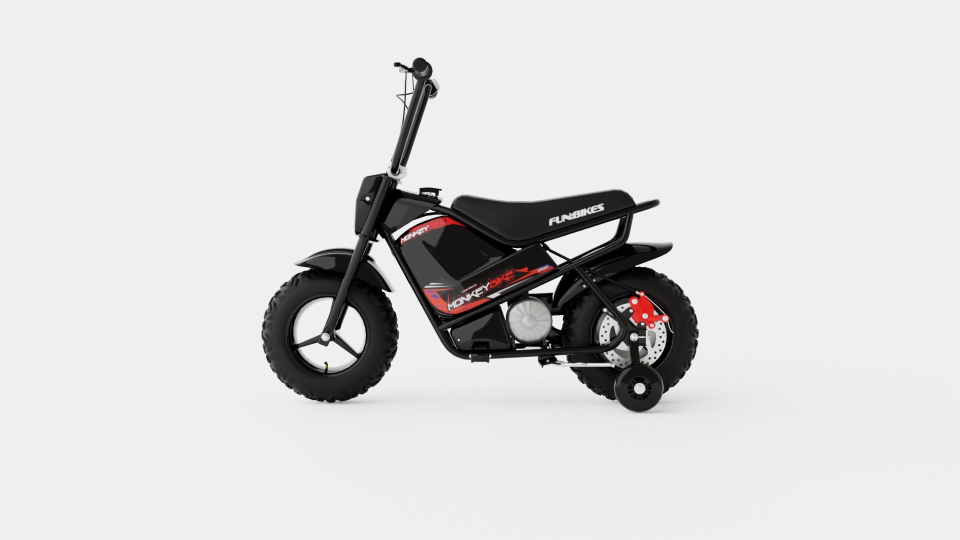 Motorbike 250w Black Electric Kids Monkey Bike 3D - TurboSquid 2250045