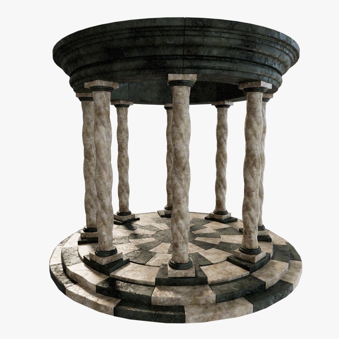 Marble Octagon Pavilion Model - TurboSquid 2231998