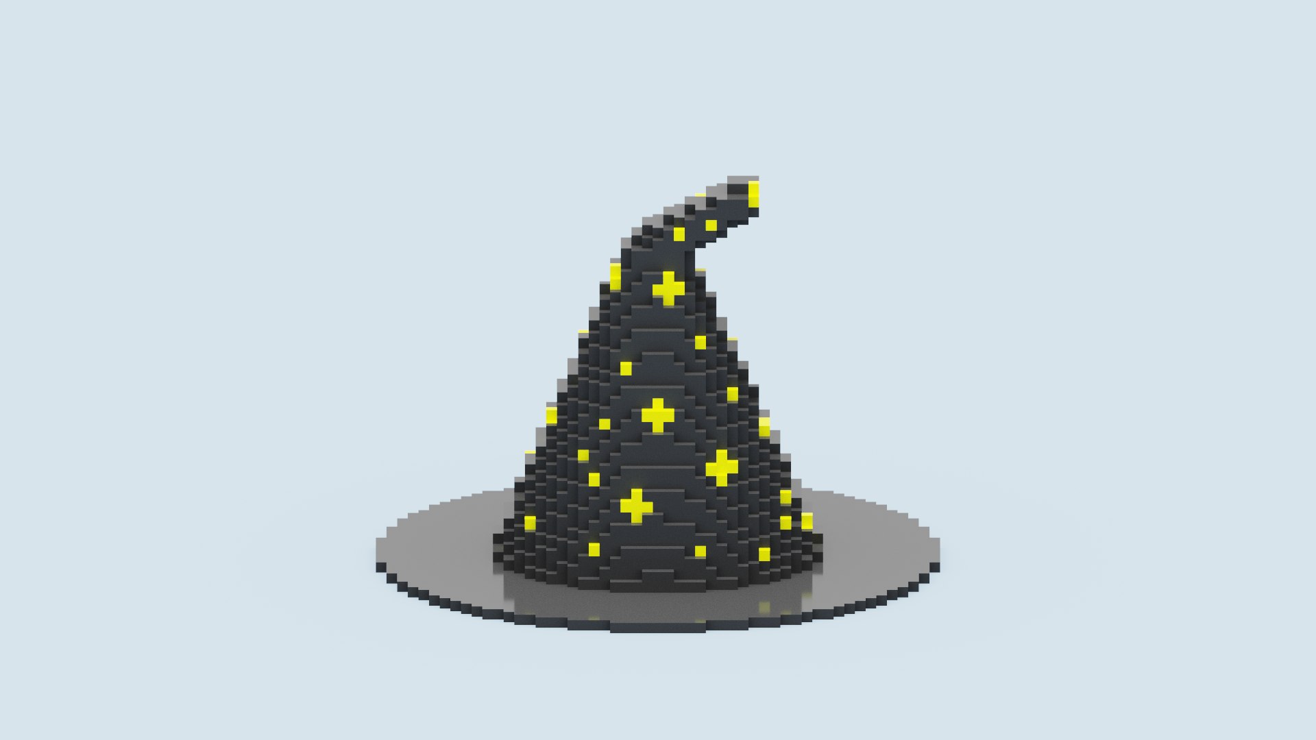 3D Voxel Wizard Hat - TurboSquid 1943517
