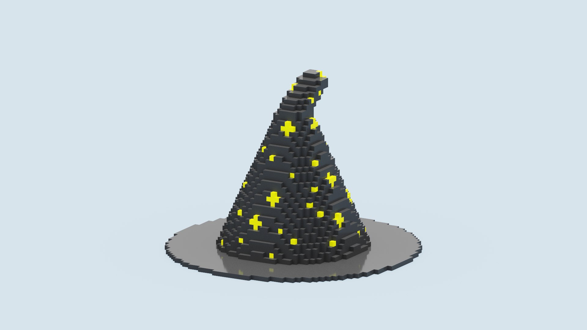 3D Voxel Wizard Hat - TurboSquid 1943517