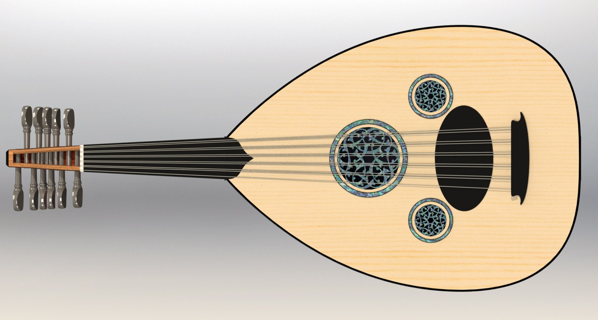 Oud Instrument 3D Model - TurboSquid 1446689