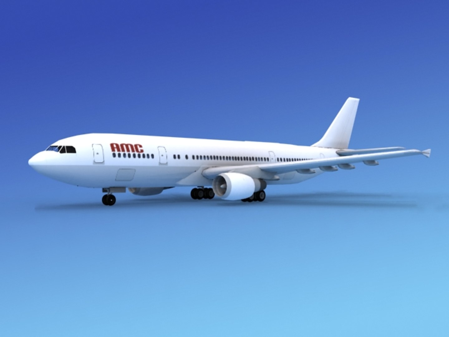 3d airline airbus a300 model