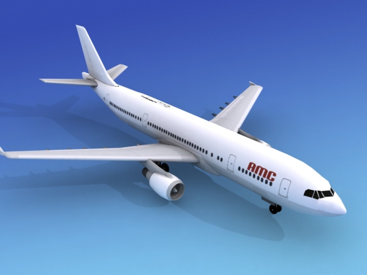 3d airline airbus a300 model