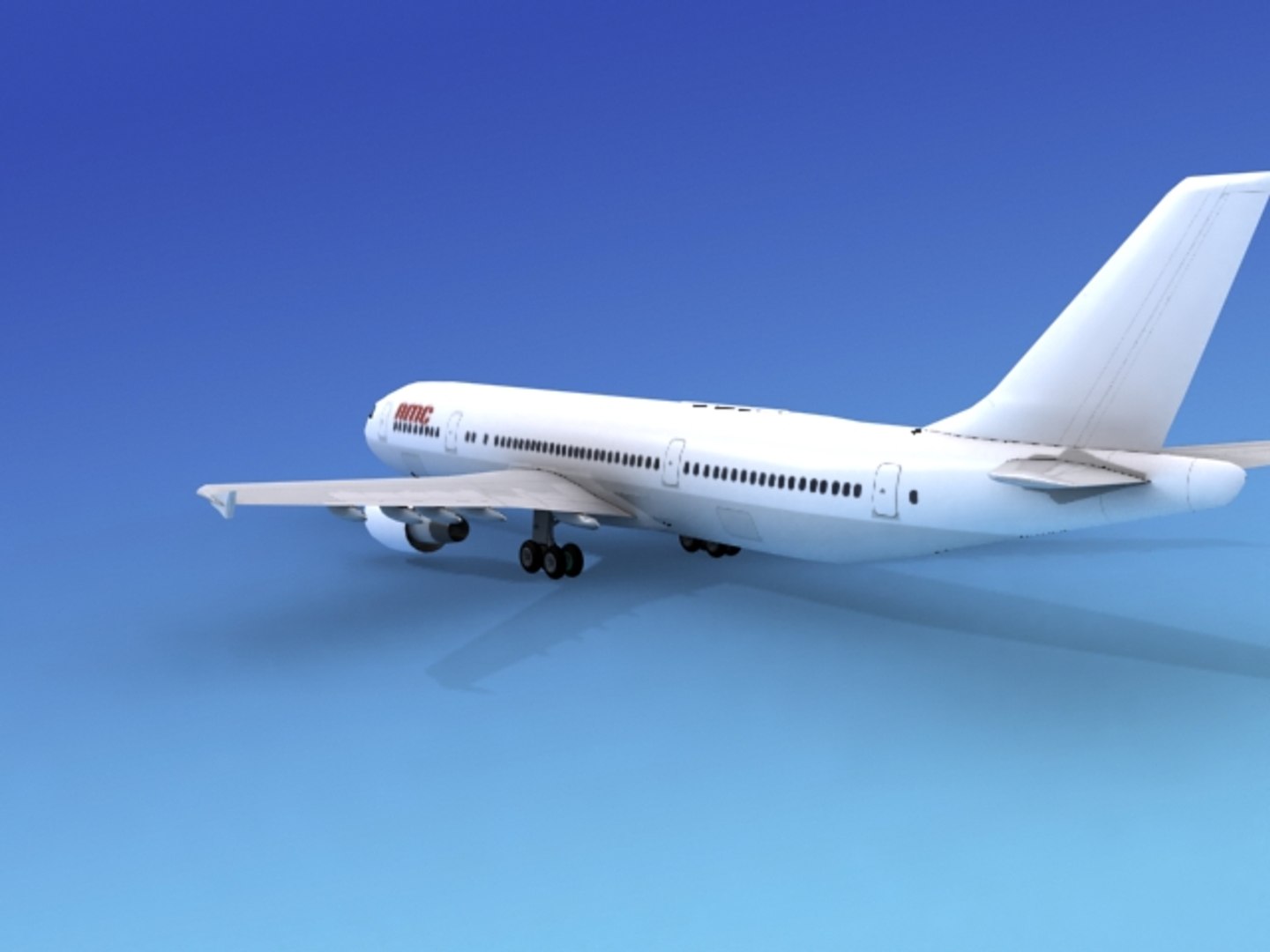 3d airline airbus a300 model