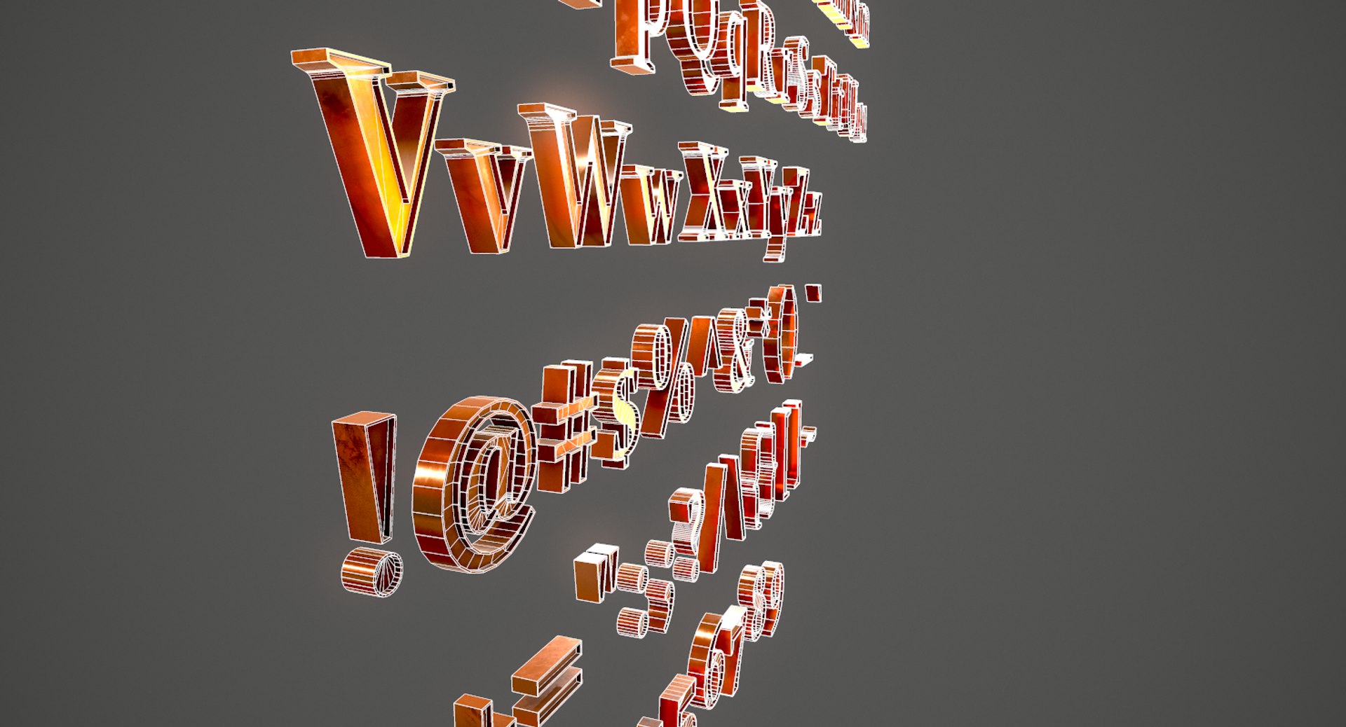 English Letters 3D Model - TurboSquid 1501718
