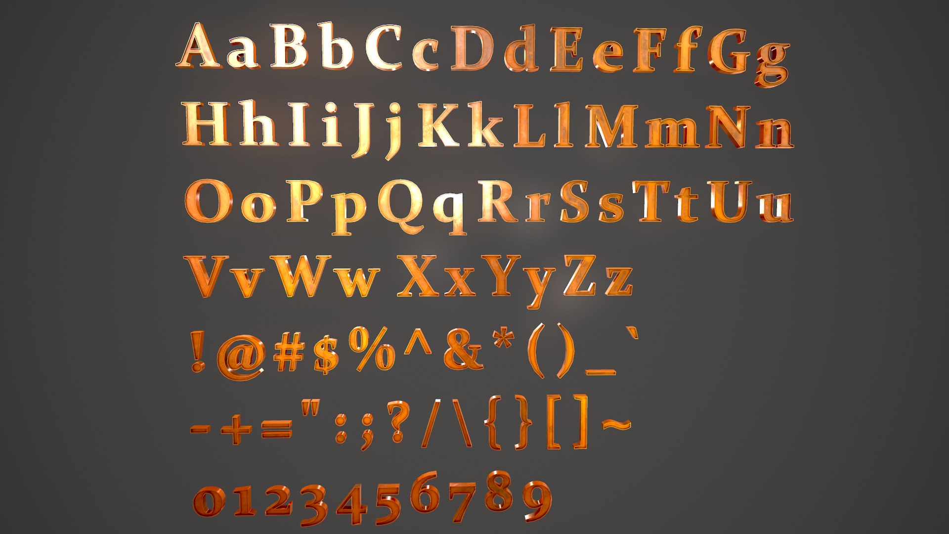 English Letters 3D Model - TurboSquid 1501718