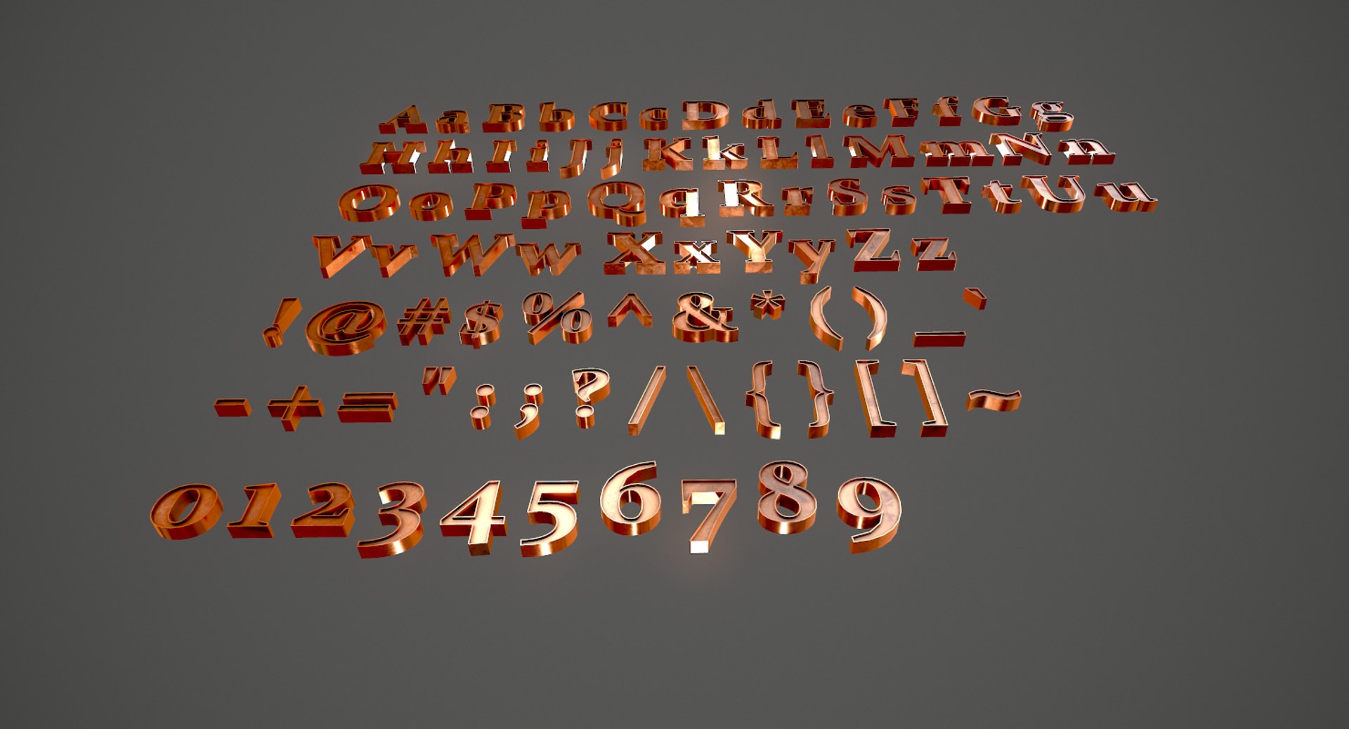 English Letters 3D Model - TurboSquid 1501718