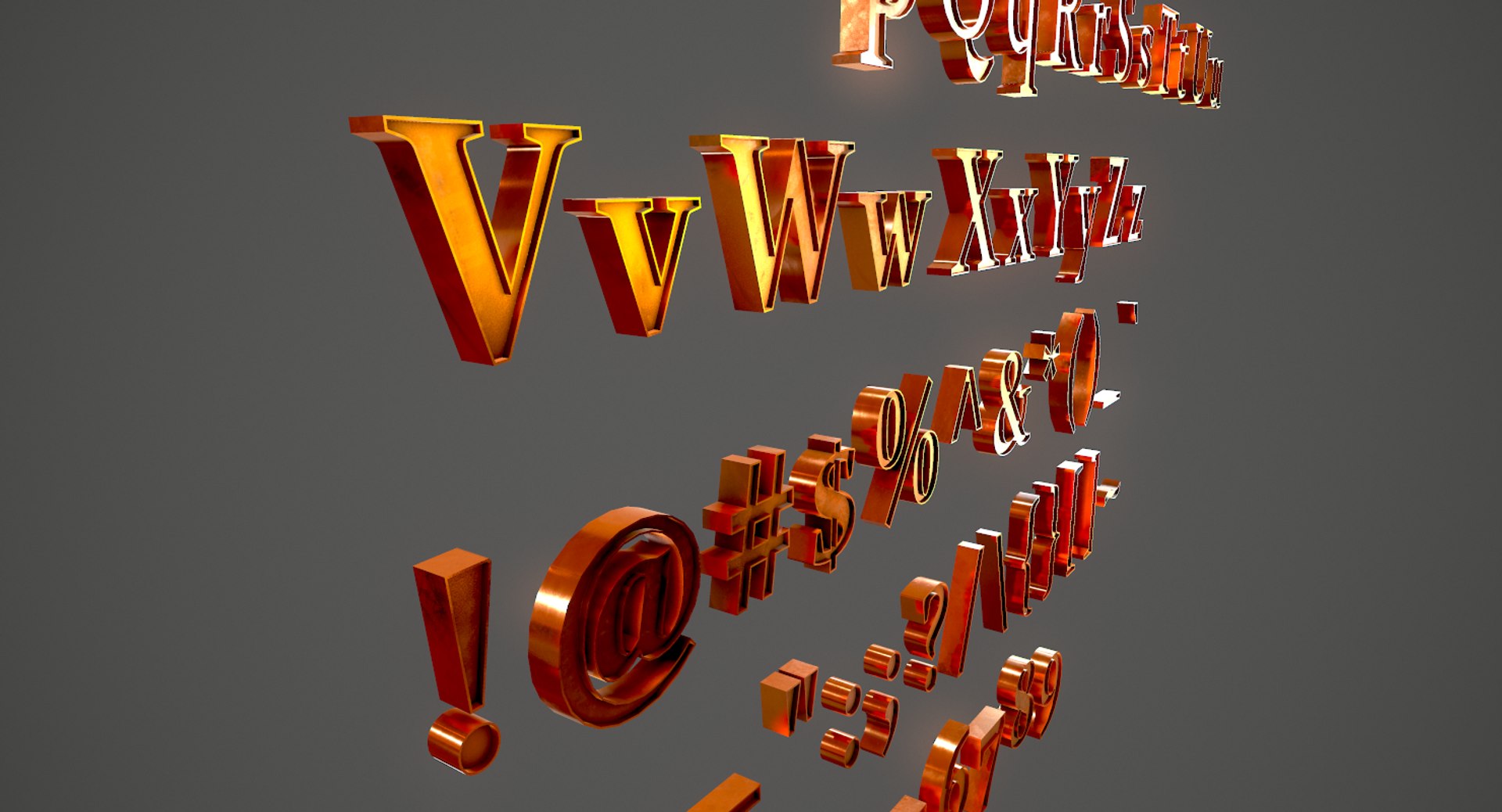 English Letters 3D Model - TurboSquid 1501718