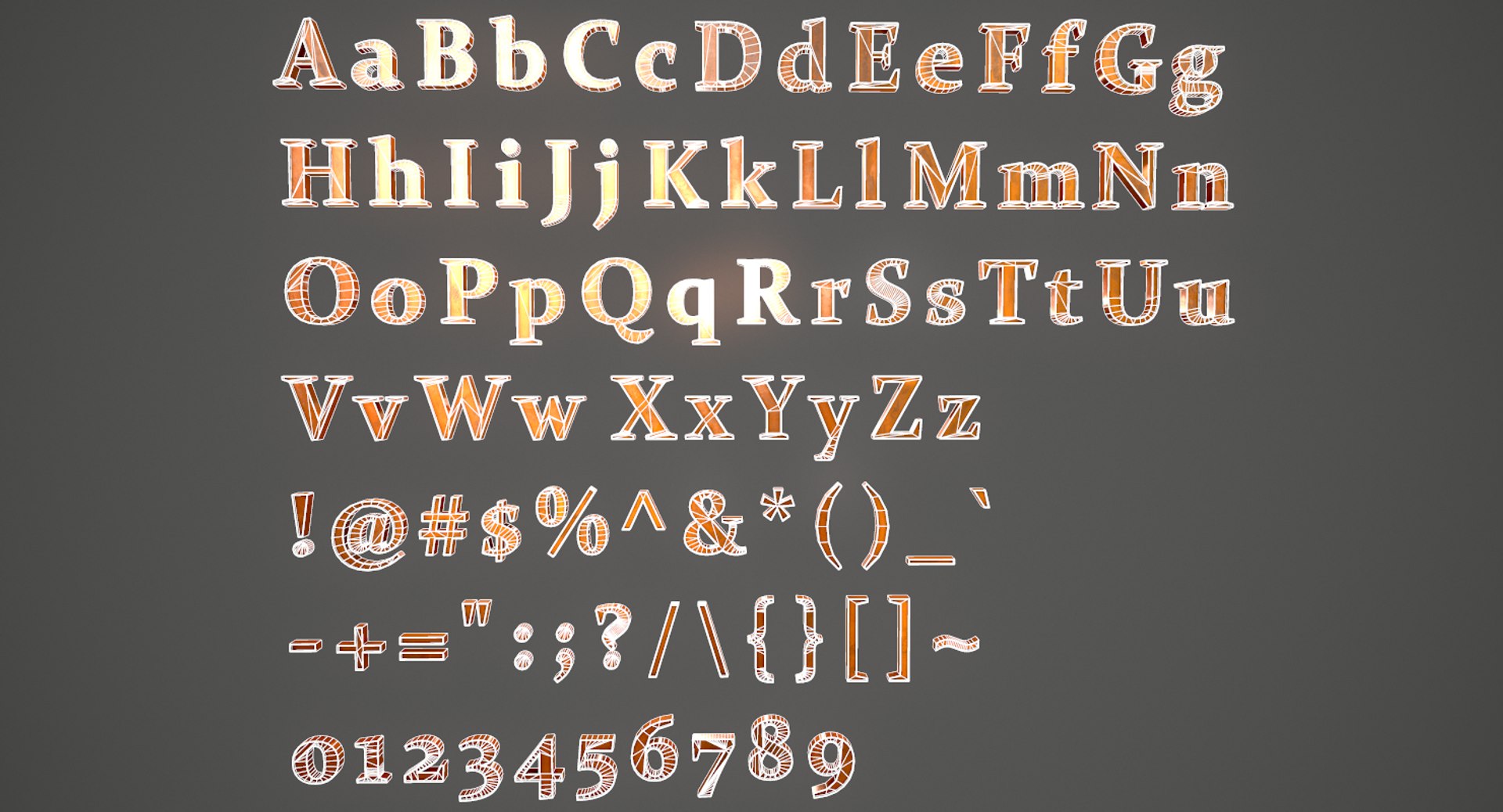 English Letters 3D Model - TurboSquid 1501718