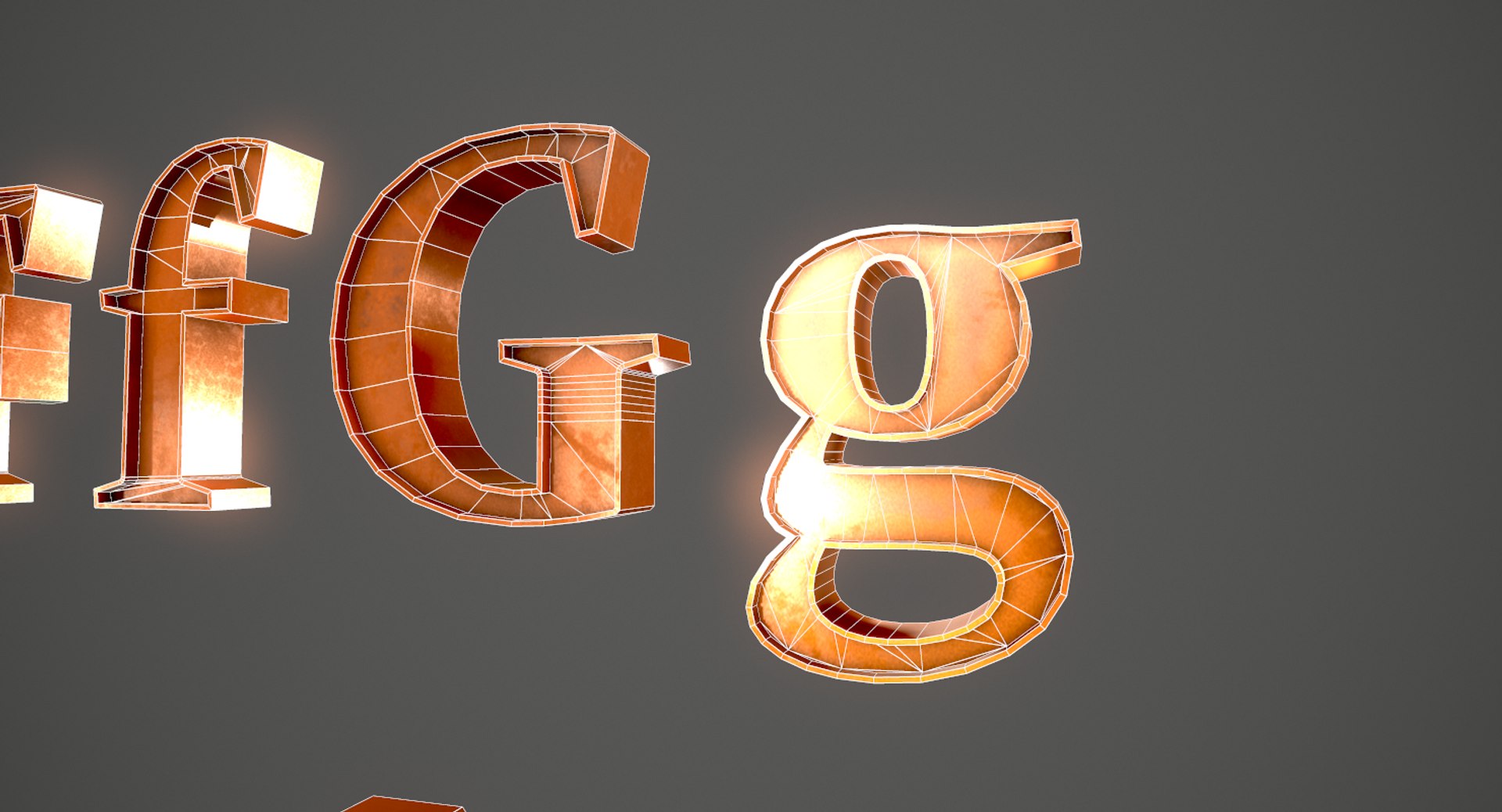 English Letters 3D Model - TurboSquid 1501718