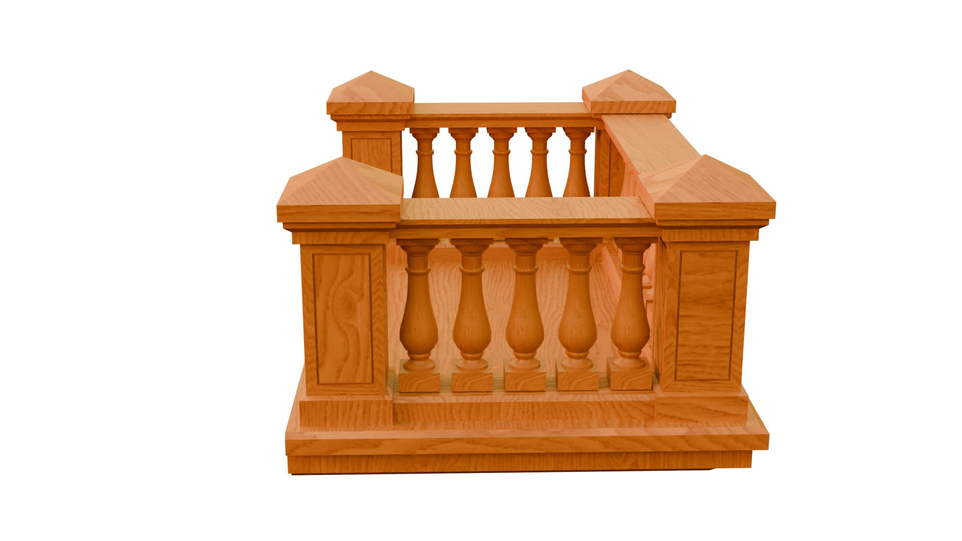 Railing Balcony And Footbridge Low-poly 3D 3D - TurboSquid 2197767