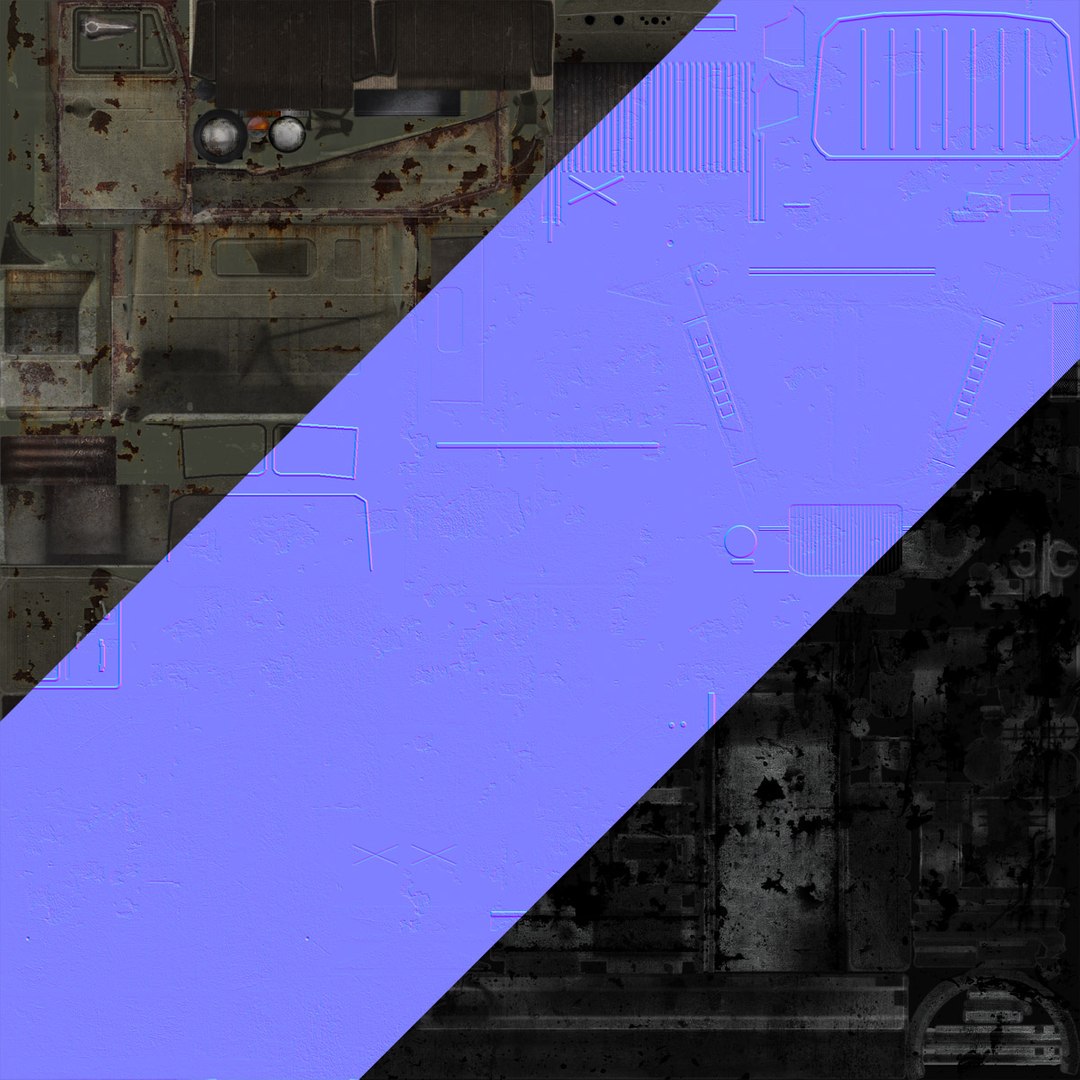 3d Low-poly Rusty Heavy Truck Model