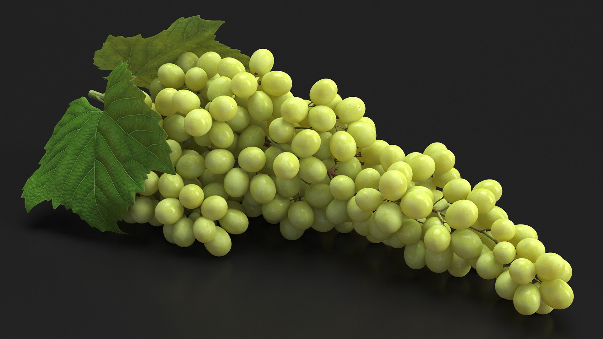 Sultana Green Grape Cluster Lying 3D model - TurboSquid 2178944