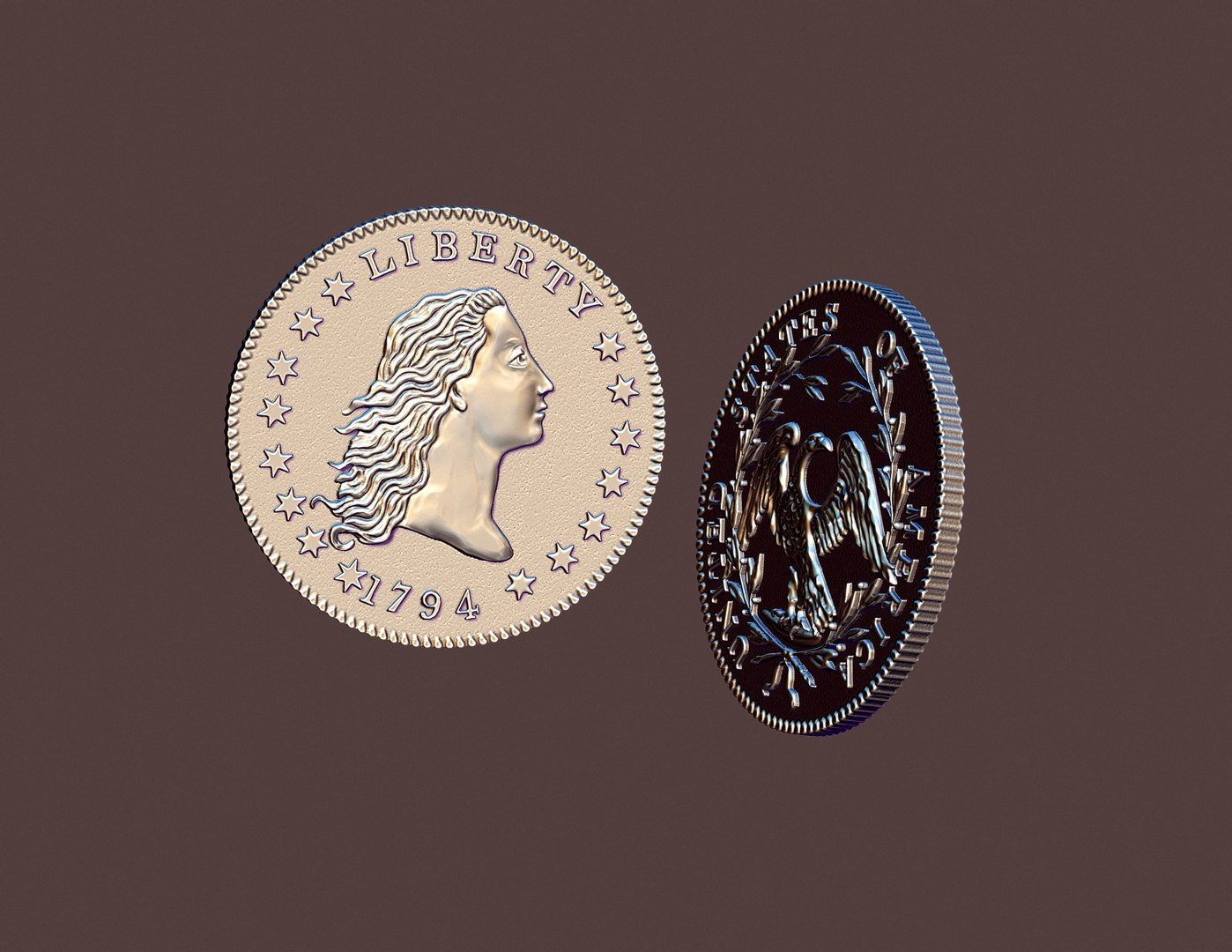 DOLLAR 1794 Coin 3D Model - TurboSquid 1972452
