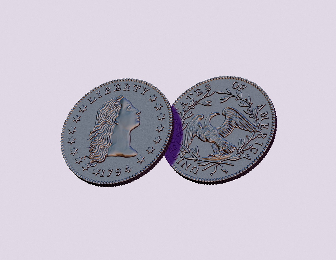 DOLLAR 1794 Coin 3D Model - TurboSquid 1972452