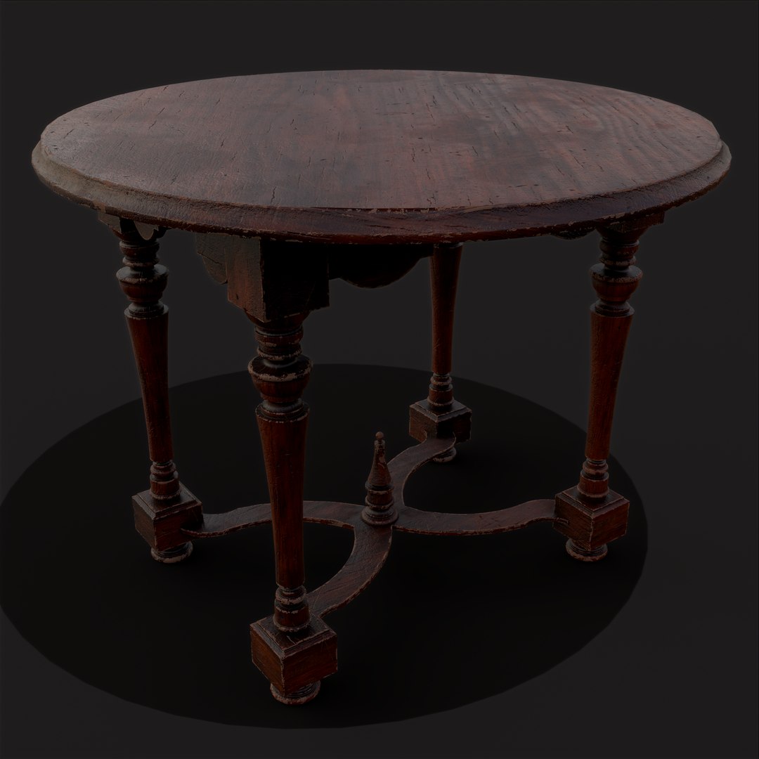 3D Quality Medieval Elegant Round Table - TurboSquid 1926658