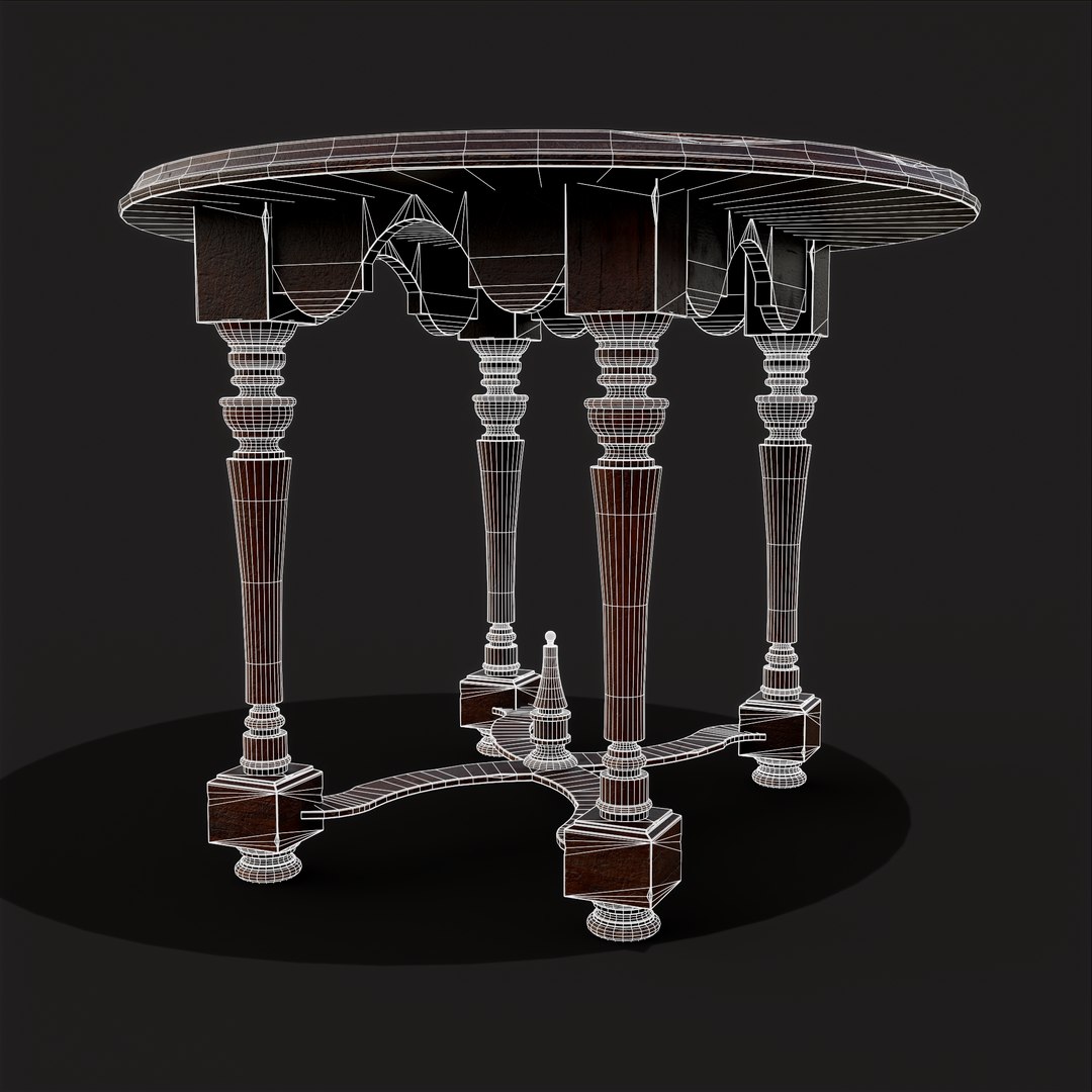 3D Quality Medieval Elegant Round Table - TurboSquid 1926658