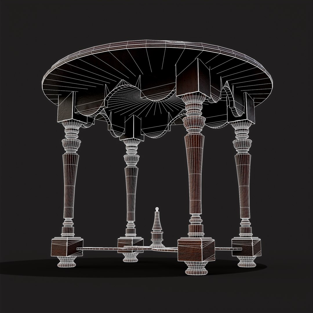 3D Quality Medieval Elegant Round Table - TurboSquid 1926658