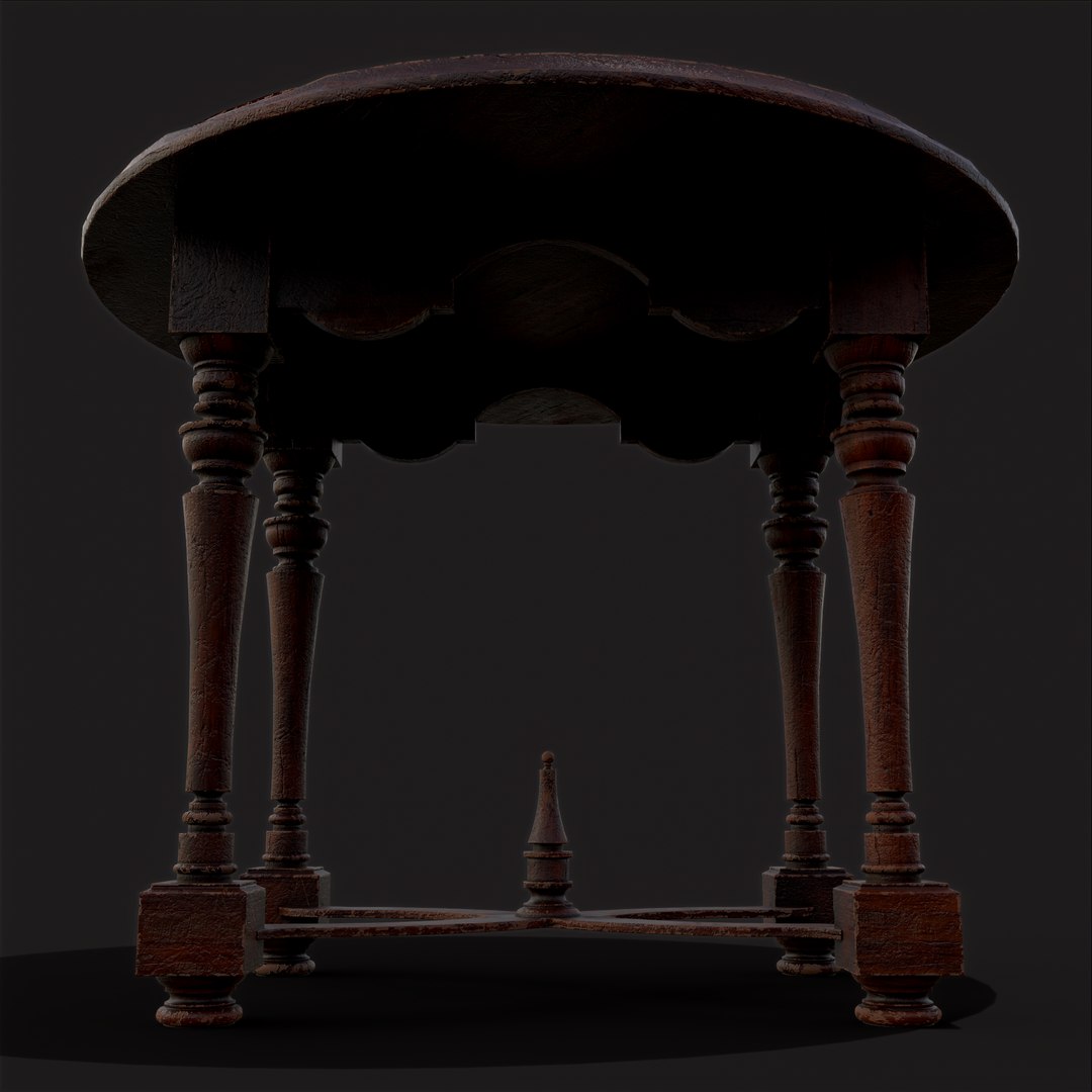 3D Quality Medieval Elegant Round Table - TurboSquid 1926658
