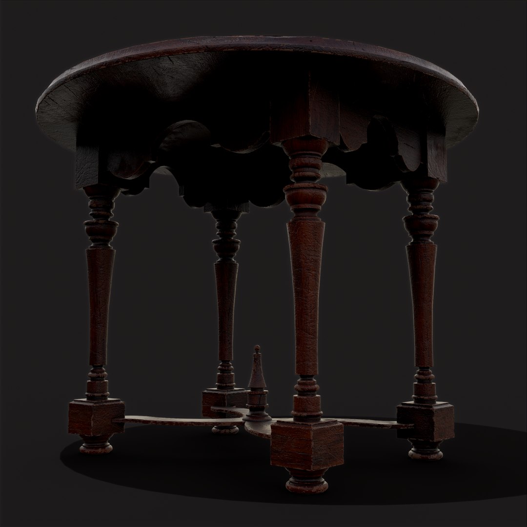 3D Quality Medieval Elegant Round Table - TurboSquid 1926658
