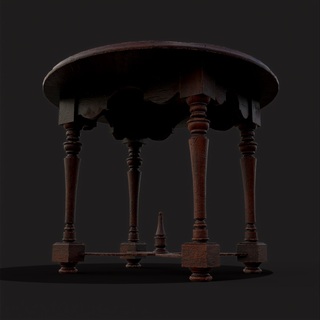 3D Quality Medieval Elegant Round Table - TurboSquid 1926658